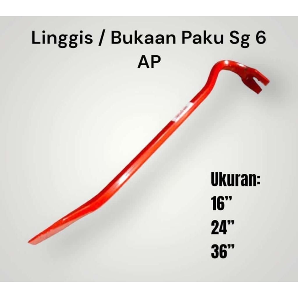 Jual Linggis Pencabut Paku / Linggis Besi Panjang Orange 16" 24" 36 ...