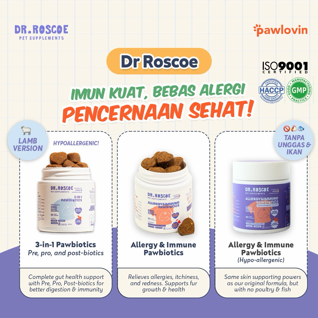 Jual Dr Roscoe Probiotic 3-in-1 / Hypoallergenic Formula / Allergy ...