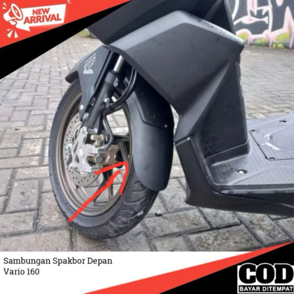 Jual Sambungan Spakbor depan vario 160 ABS CBS bahan plastik | Shopee ...