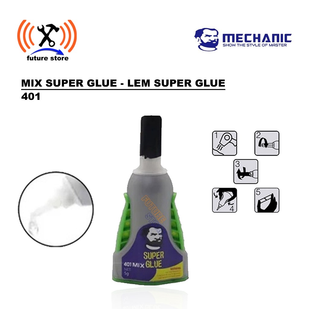 Jual MECHANIC 401 MIX SUPER GLUE – Lem Super Glue Perekat Kuat ...