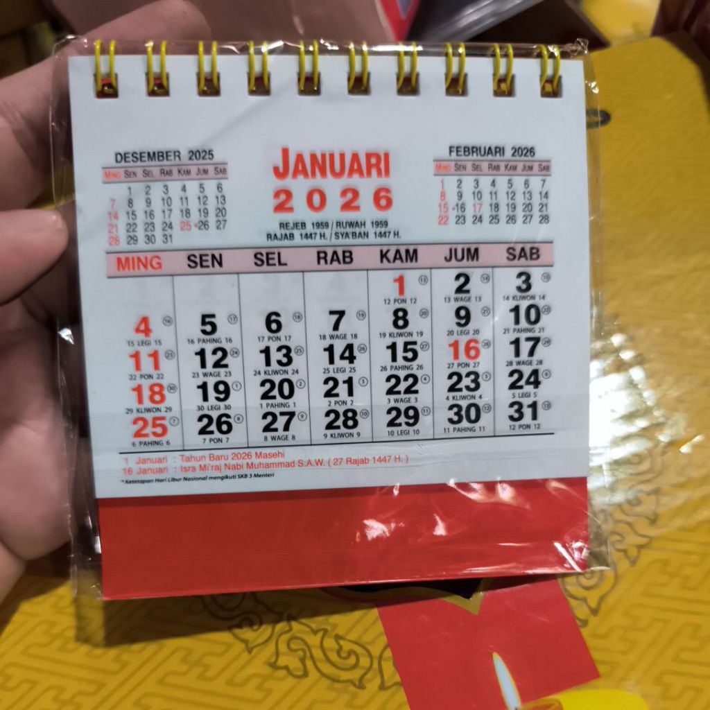 Jual kalender mini kalender kecil kalender mobil tahun 2026 | Shopee ...