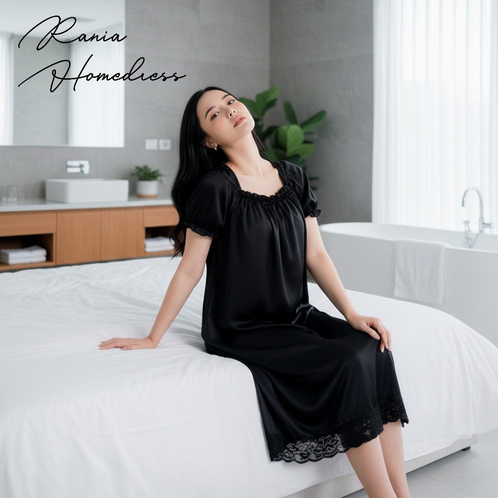 Jual Daster Rania Baju Tidur Wanita Mewah Home Dress Sutra Premium ...