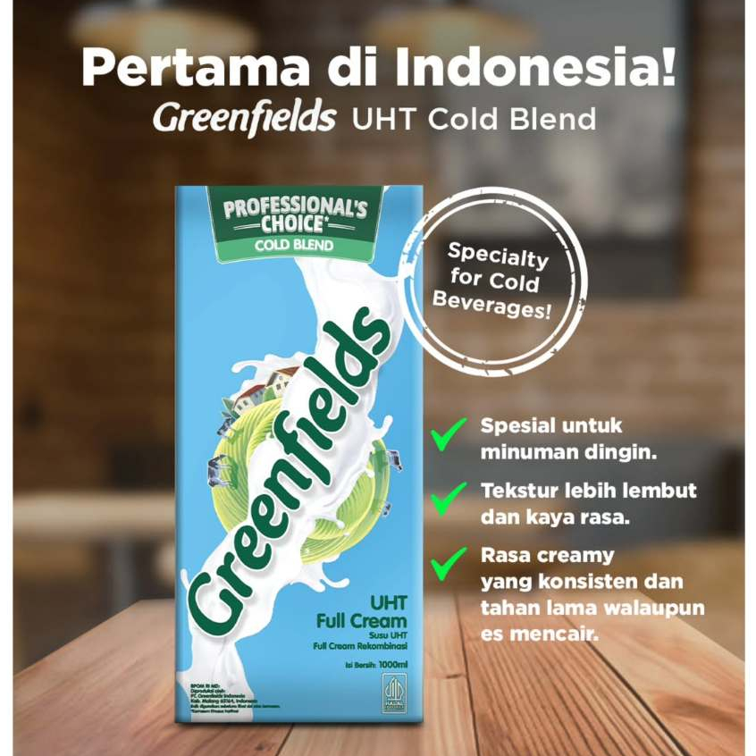 Jual [oddsolshop] pekanbaru/Greenfields UHT Mik Full Cream Cold Blend 1 ...