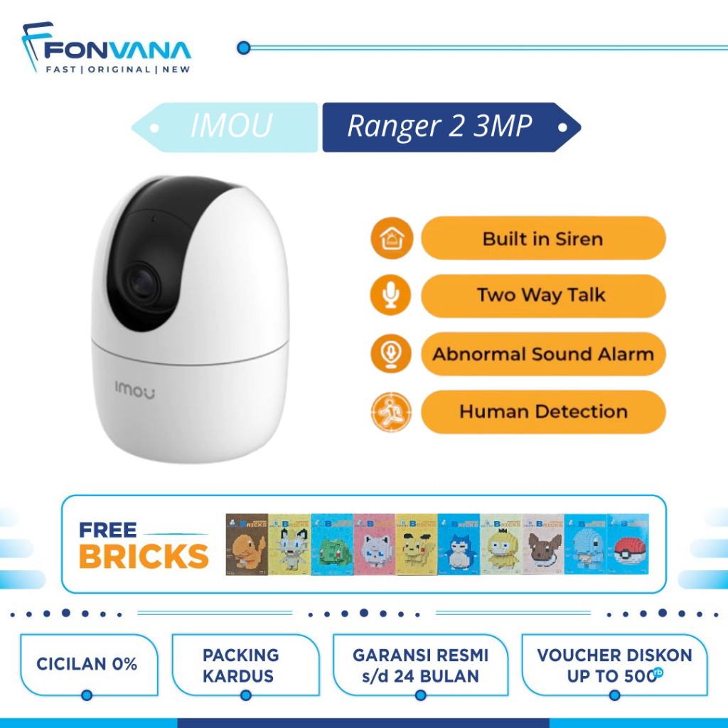 Jual IMOU Ranger 2 3MP Kamera Smart CCTV Wi-Fi 6 Indoor Human Detection ...