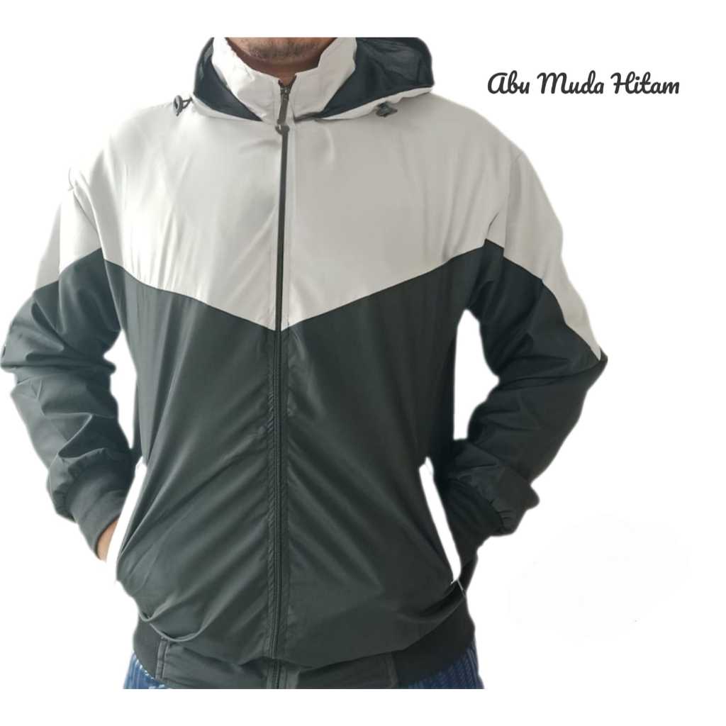 Jual jaket prasut waterpruff kombinasi polos tanpa logo unisex | Shopee ...