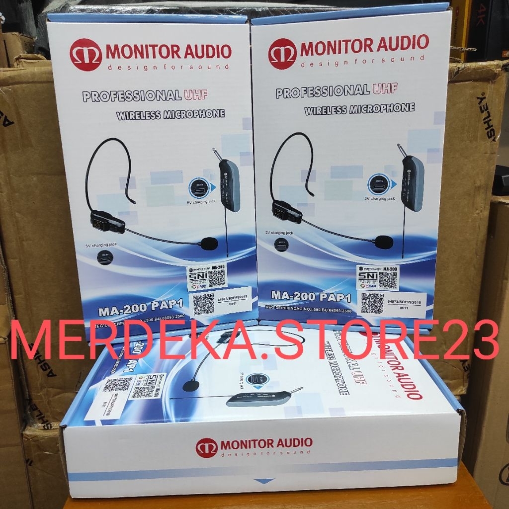 Jual NEW Mic Wireless Headset MONITOR AUDIO MA-200 PAP-1 | MONITOR ...