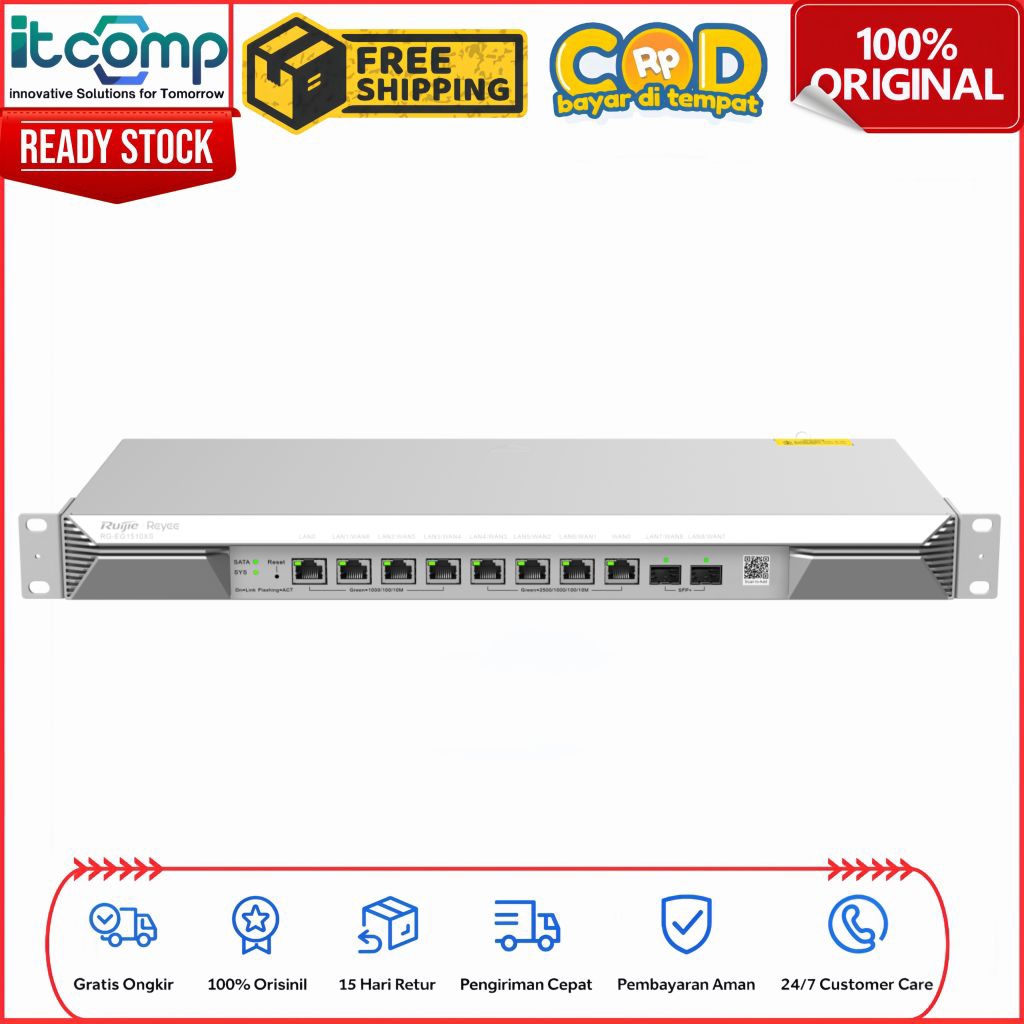 Jual Ruijie RG-EG1510XS 2.5G 8 Port Full Gigabit + 2 Port SFP+ Cloud ...