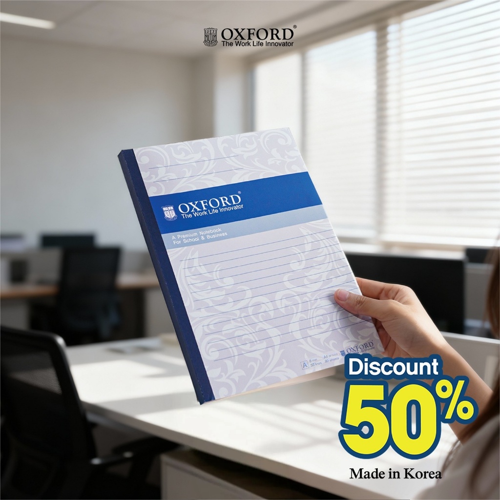 Jual Oxford Notebook A4 Floral Premium - Buku Tulis Besar 80 Lembar ...