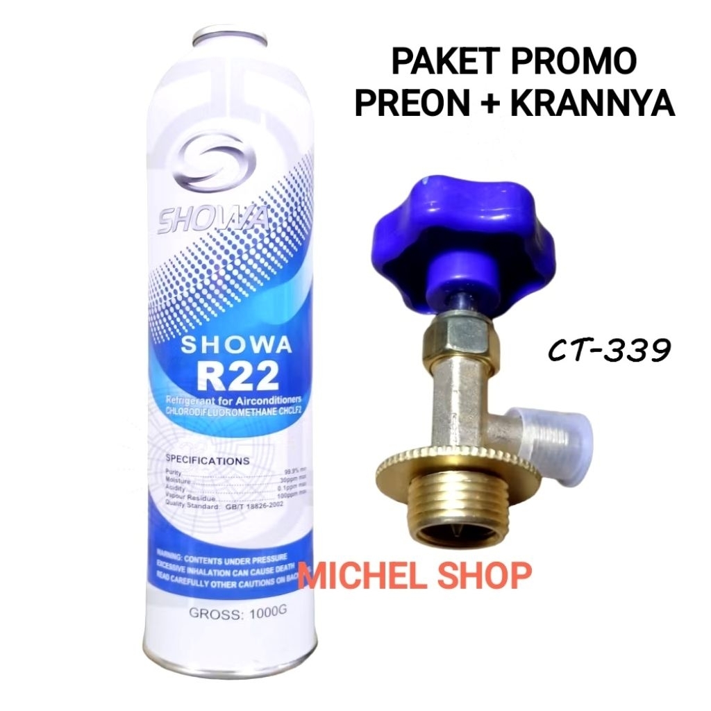 Jual PAKET PREON R22 SHOWA 1KG + KRANNYA CH 339# PREON AC RUMAHAN ...
