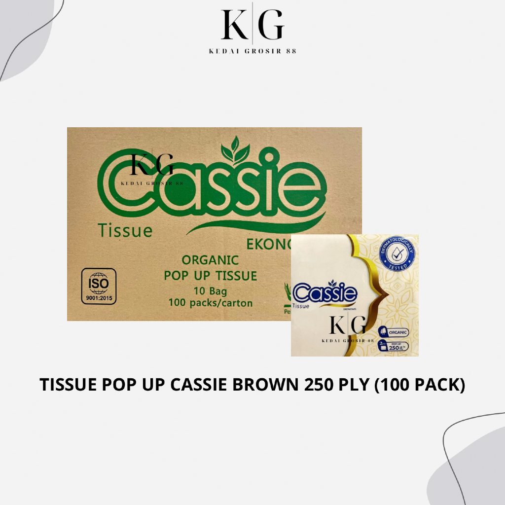 Jual CASSIE DUS - Tissue Pop Up / Belah Brown 250 PLY (100 PACK ...