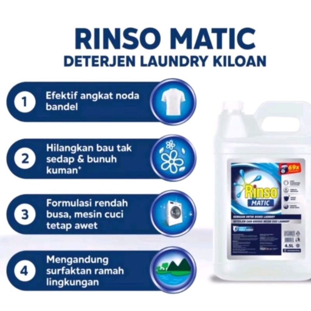 Jual PROMO!! RINSO CAIR MATIC LAUNDRY PROFESIONAL 5 LITER | Shopee ...