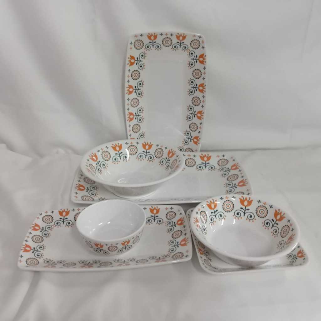 Jual Piring Melamin Aesthetic Motif Bunga /Melain Motif Batik Waru List ...