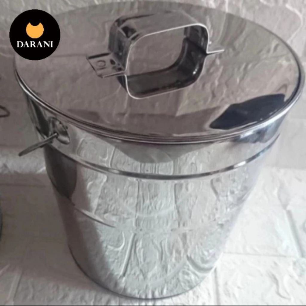 Jual Ember Stainless 201 Ukuran 20 Liter dengan Tutup | Shopee Indonesia