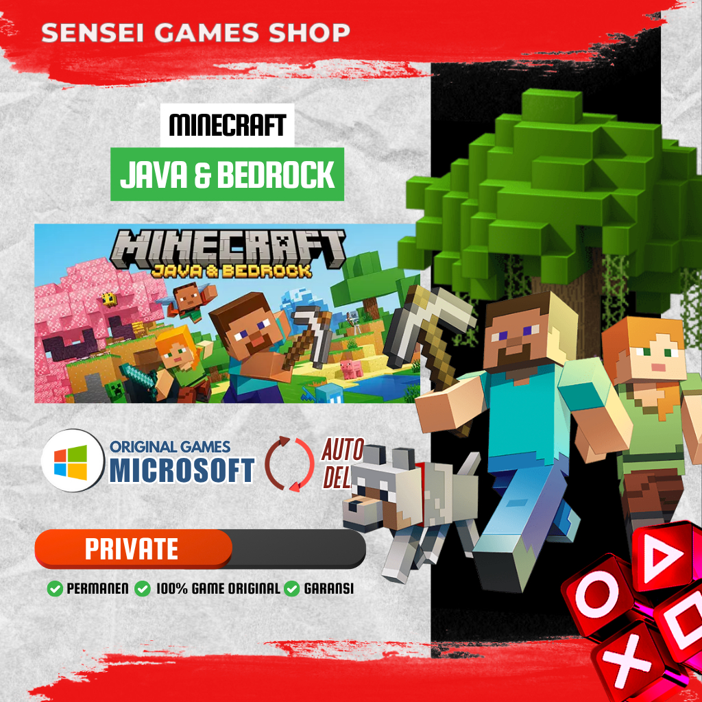 Jual Minecraft Java & Bedrock Original Microsoft Store Private Account Permanen / Game PC / Game ...