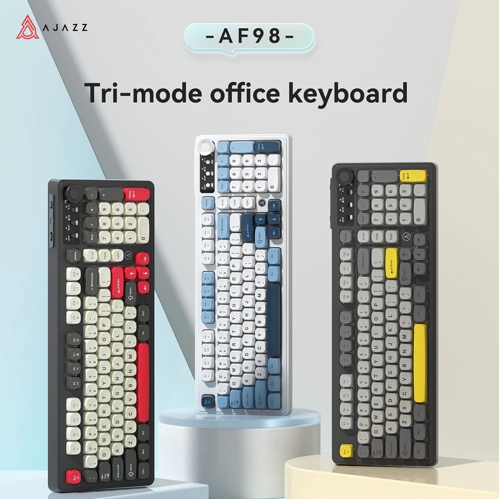 Jual Ajazz AF98 Wired / Wireless Mechanical Feel Membrane Keyboard ...