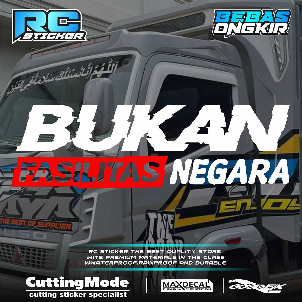 Jual Sticker BUKAN FASILITAS NEGARA 2 Warna Cutting Sticker | Shopee ...