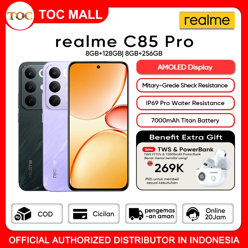 Jual [ Official Store ] realme C85 Pro 8/256GB (8+16GB Extended RAM ...