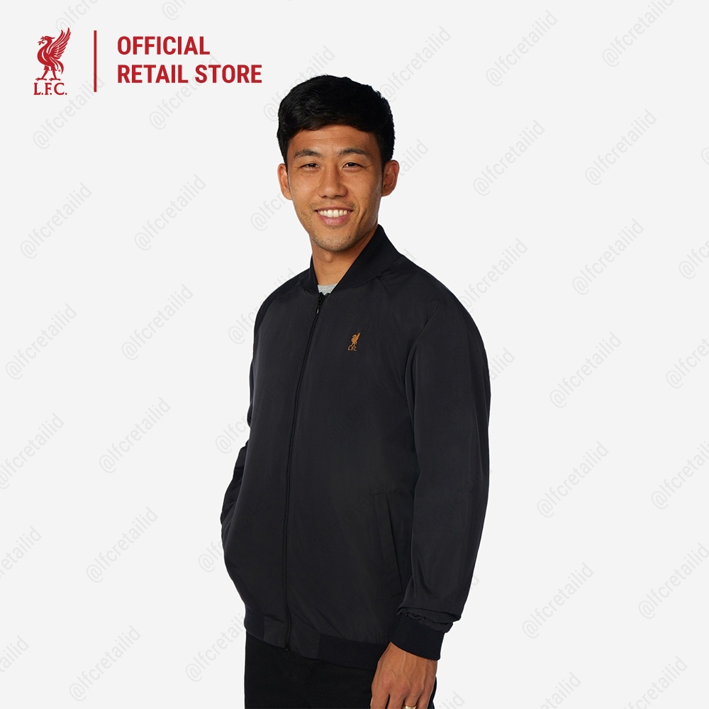 Jual Liverpool FC Mens Bomber Jacket Black Men - Official LFC Jaket ...