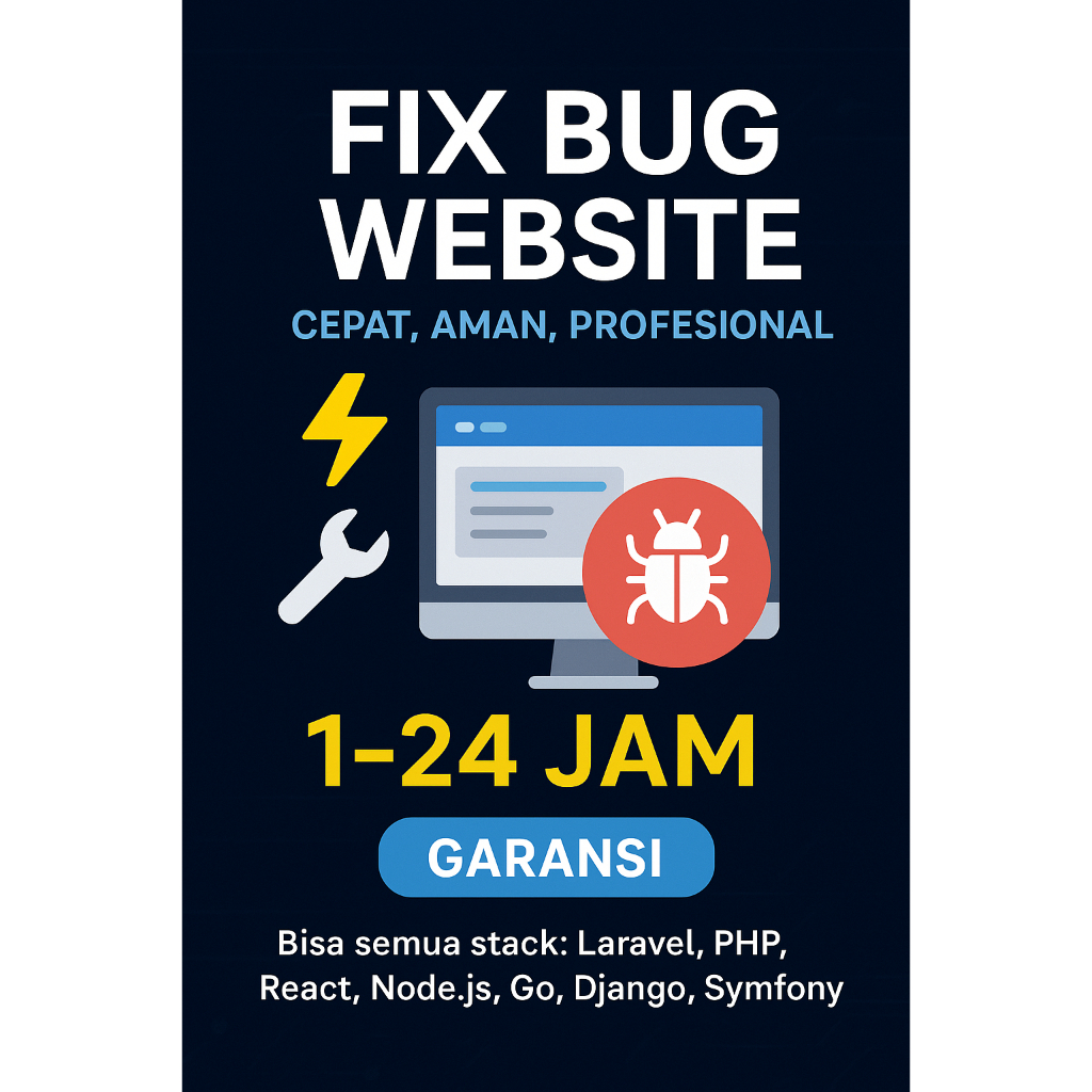 Jual Jasa Perbaikan BUG Website / Error / Crash — Fast Fix 1–24 Jam | Developer Fullstack ...