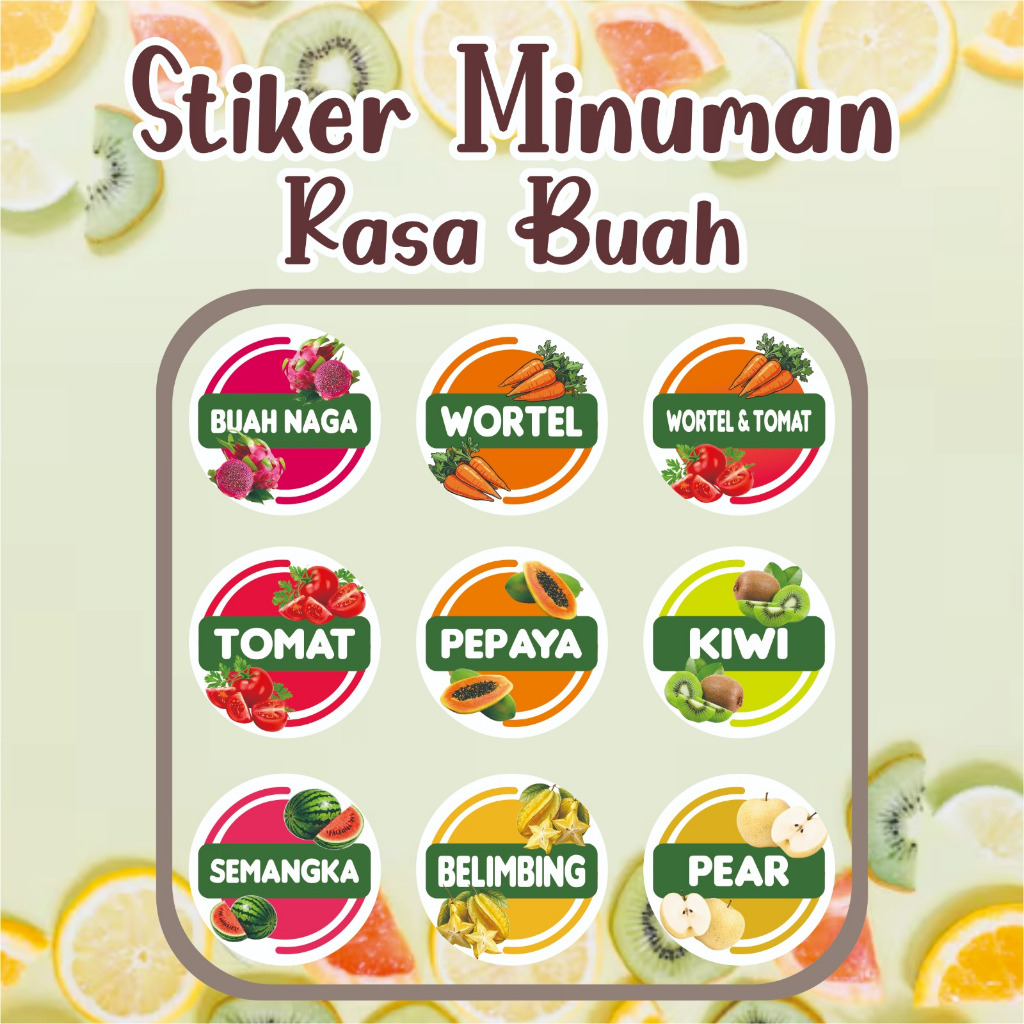 Jual PART 2 STIKER RASA BUAH/STIKER JUS BUAH/STIKER MINUMAN BUAH ...