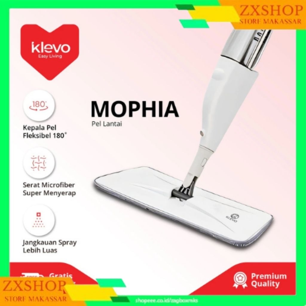 Jual KLEVO Mophia Spray Mop Alat Pel Lantai Semprot Tanpa Peras ...