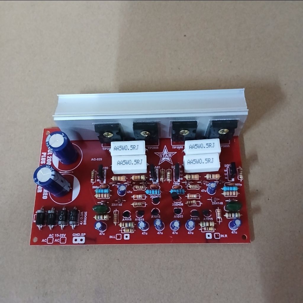 Jual KIT POWER AMPLIFIER 200 WATT STEREO PLUS REGULATOR AG-029R STAR ...