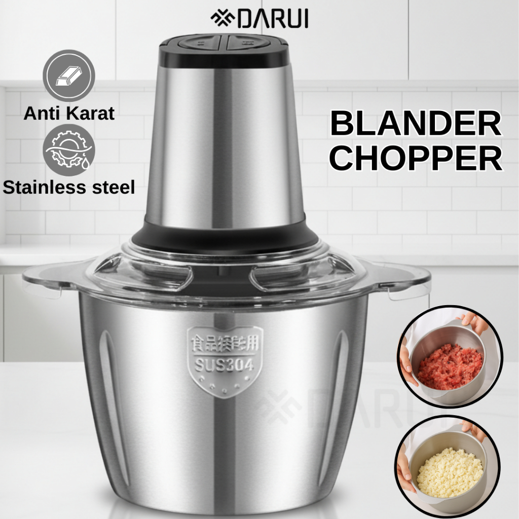 Jual Blender Chopper Stainless 2L – Penghalus Bumbu, 4 Pisau, Mudah ...