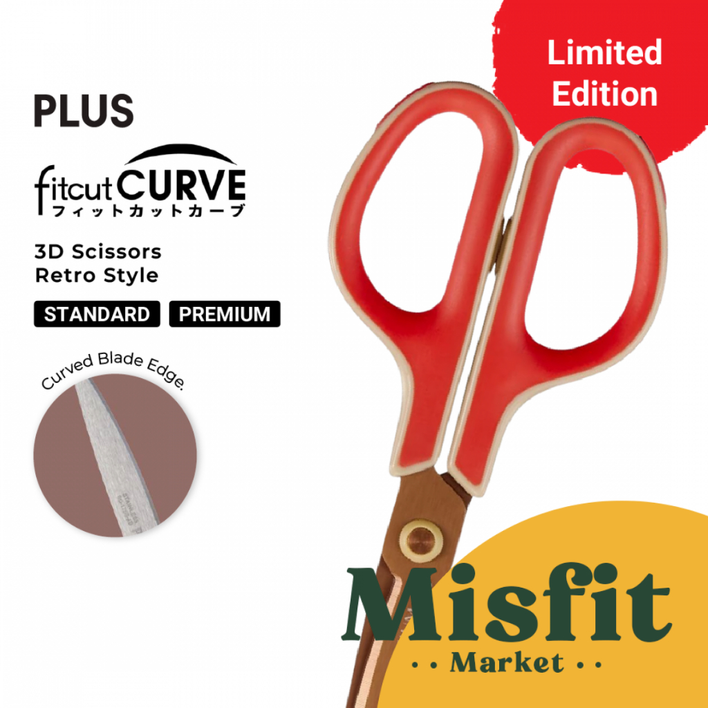 Jual PLUS Fit Cut Curve 3D Scissors Retro Style Limited Edition Gunting ...