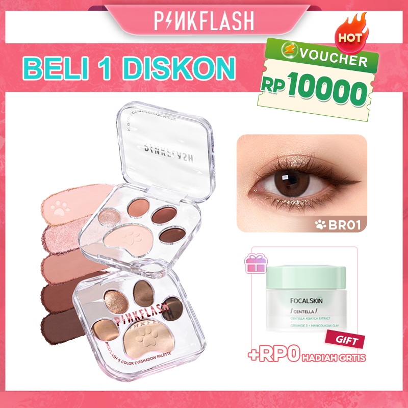 Jual PINKFLASH Pawfect Wink 5-colors Eyeshadow Palette High Pigmented ...