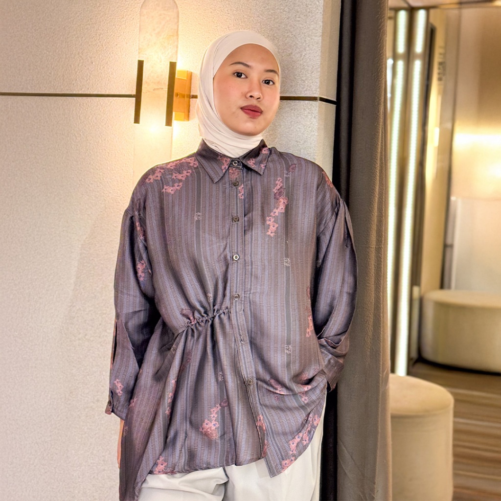 Jual Kami Ollie Gathered Waist Top Atasan Lengan Panjang Wanita ...