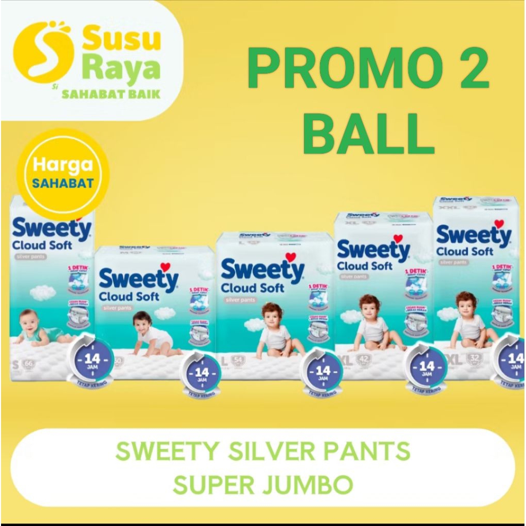 Jual PROMO CARGO PACKAGE 2 BALL SWEETY SILVER S66/M60/M38/L54/XL42 ...