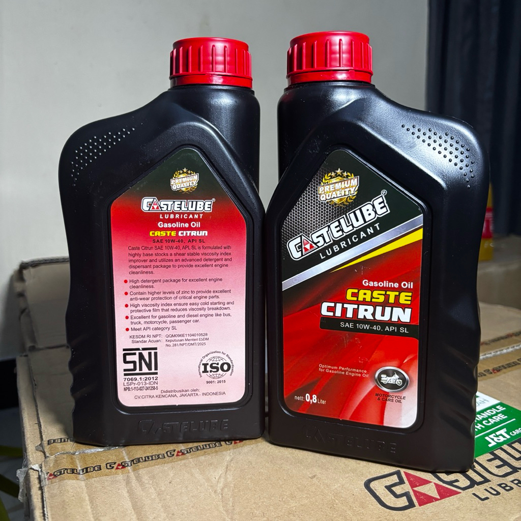 Jual CASTELUBE paket 2 botol oli castelube citrun SAE 10W-40 0.8 liter ...