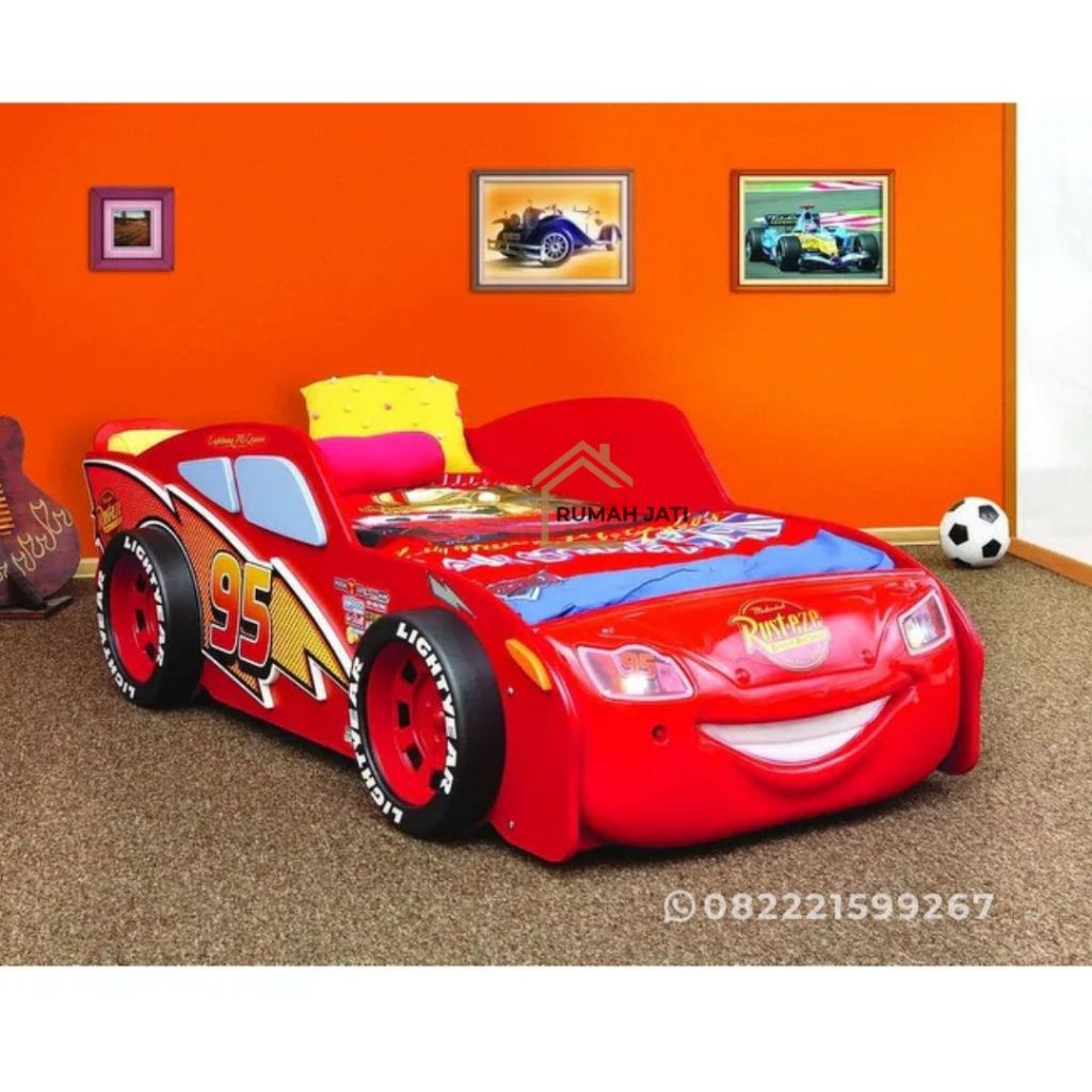 Jual tempat tidur anak karakter mobil balap,dipan anak cowok murah ...