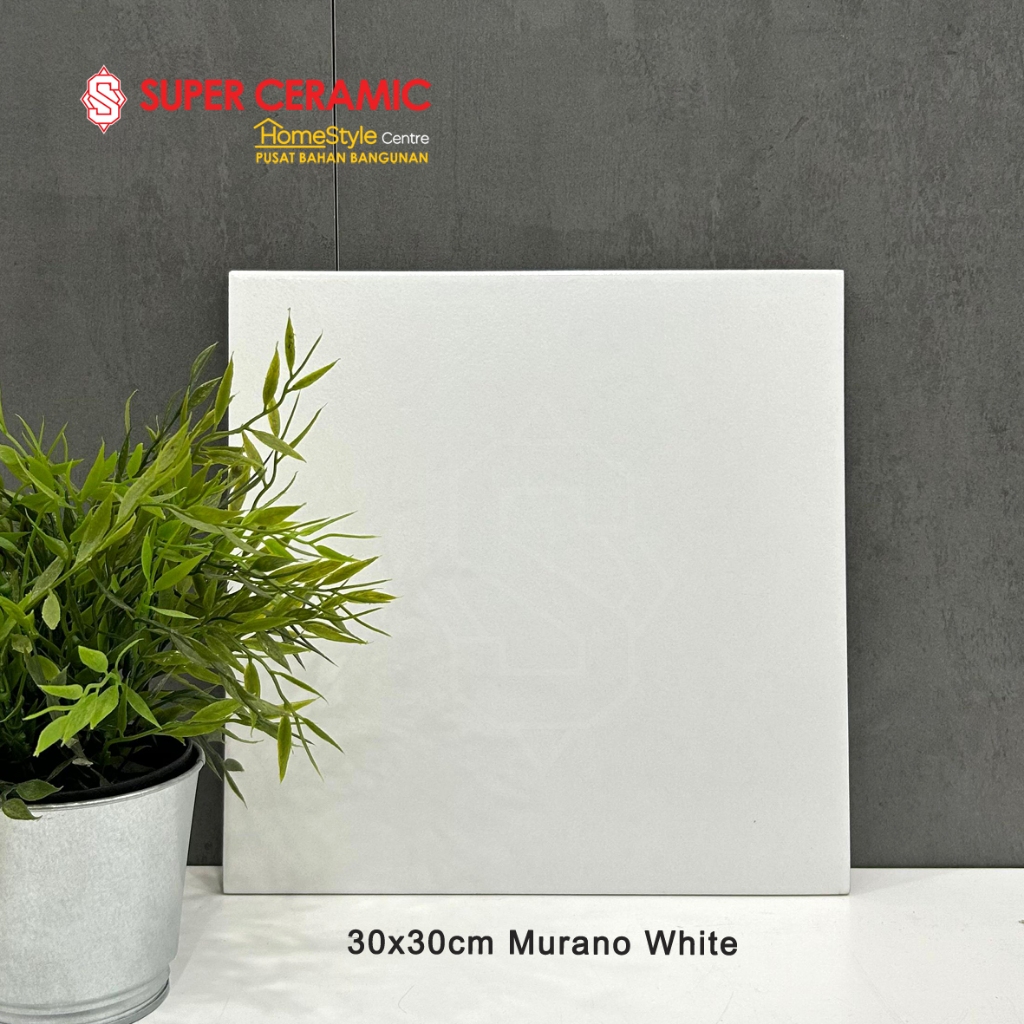 Jual ASIA TILE 30x30 Keramik Lantai Dinding PUTIH POLOS Glossy - MURANO ...