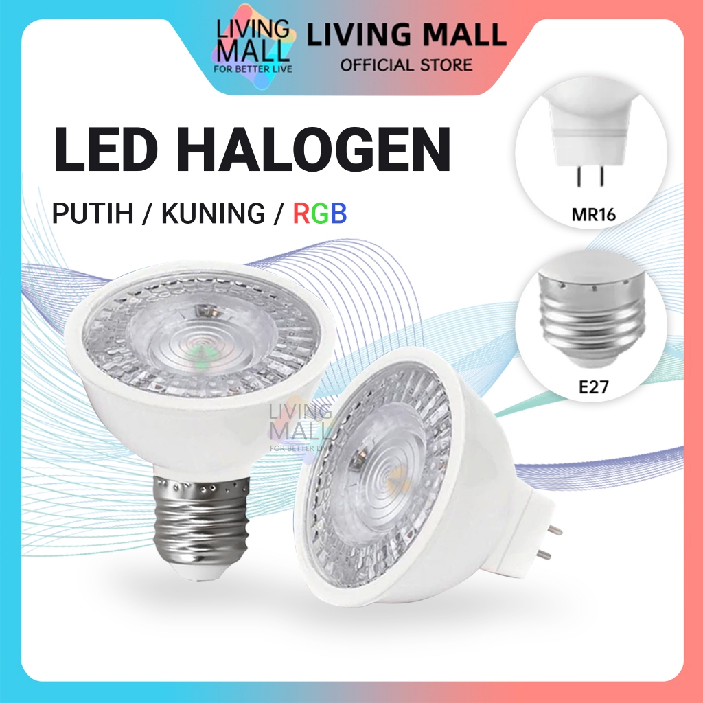 Jual Lampu LED Halogen 5 Watt MR16 E27 / Spotlight Spot Tusuk Sorot COB ...
