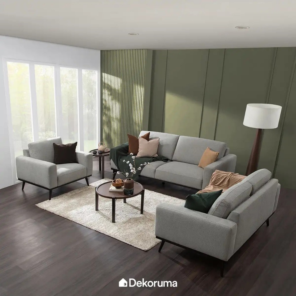 Jual Dekoruma SINJU Sofa / Sofa Kain Santai / Sofa Ruang TV Woven ...