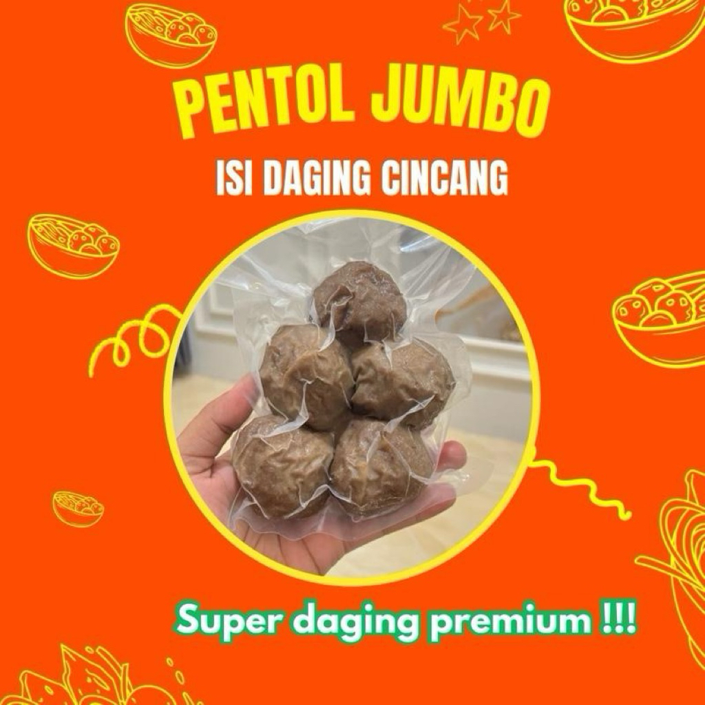 Jual PENTOL JUMBO ISI DAGING CINCANG 5 BIJI | Shopee Indonesia
