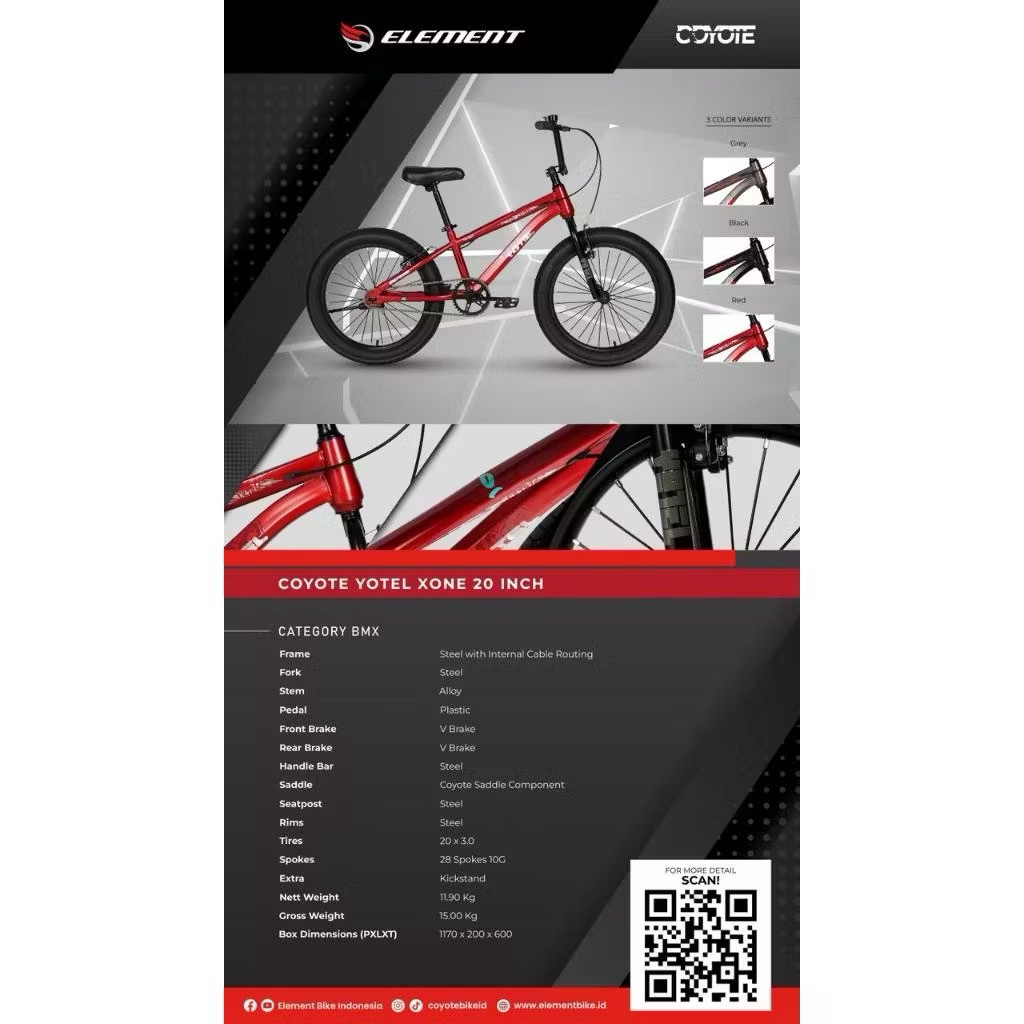 Jual Sepeda BMX 20 Coyote Xone | Shopee Indonesia