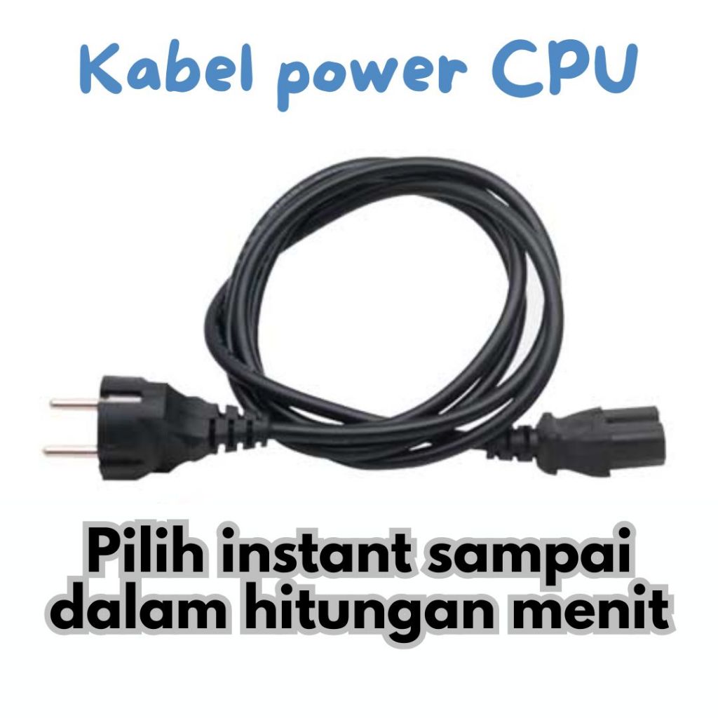 Jual KABEL POWER CPU / MONITOR 3 LUBANG | Shopee Indonesia