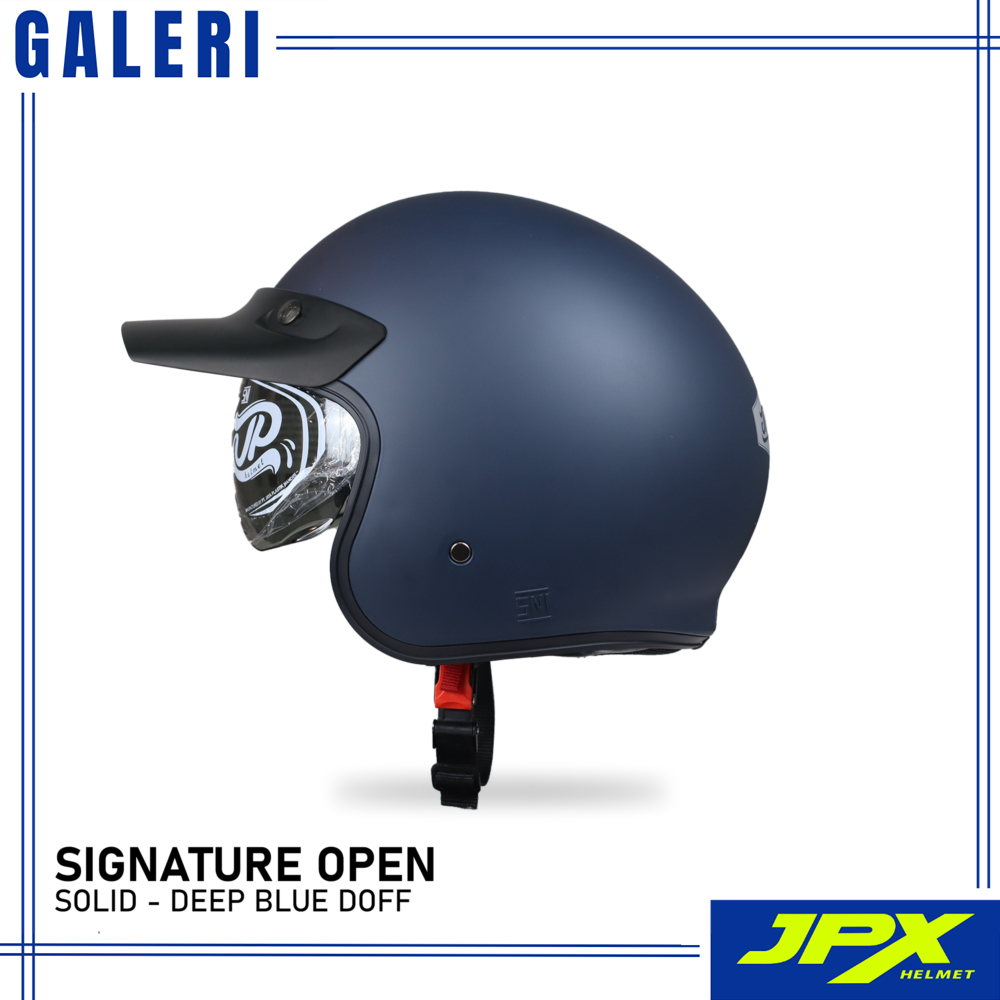 Jual Helm JP Signature Open (SO) - Solid - Deep Blue Doff - Half Face ...