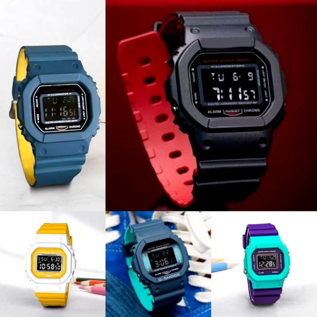Jual JAM TANGAN DIGITAL ANAK LAKI & PEREMPUAN ANTI AIR WARNA MIX ...