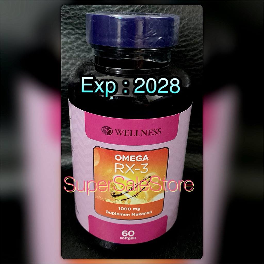 Jual Wellness Omega RX-3 RX3 isi 60 Softgels Vitamin Otak 1000mg ...