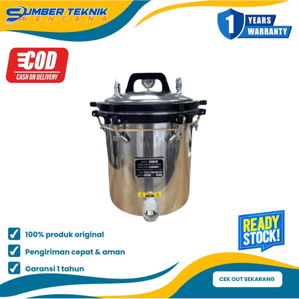 Jual Portable Pressure Steam Sterilizer Autoclave 18 Liter ...