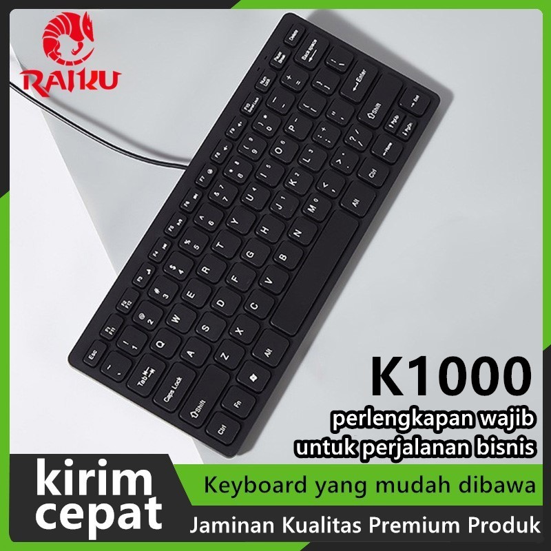 Jual RAIKU Keyboard Portable Mini USB Wired office business fashion ...