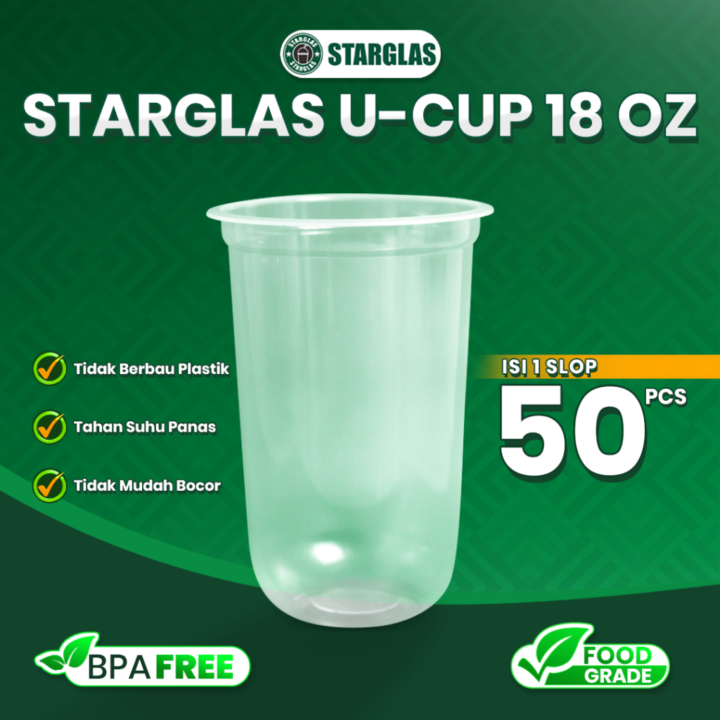 Jual STARGLAS U-CUP PP 18 OZ | SLOP | Shopee Indonesia