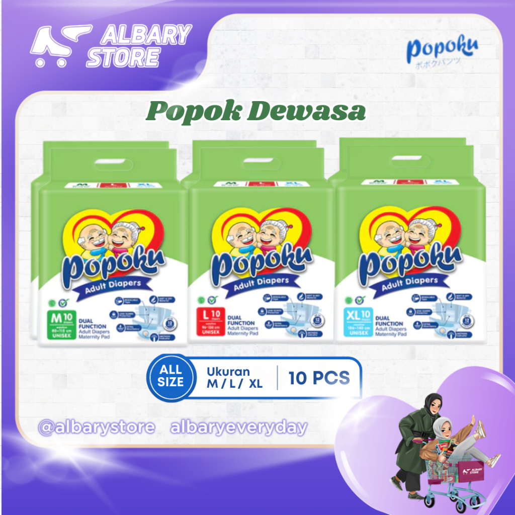 Jual POPOKU Popok Dewasa Tipe Perekat ALL SIZE | Dual Function Adult ...