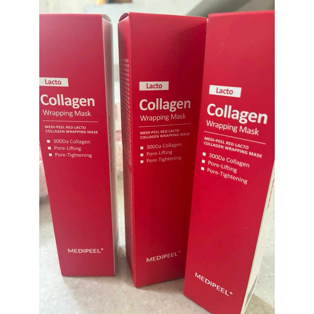 Jual MEDIPEEL RED LACTO COLLAGEN WRAPPING MASK | Shopee Indonesia