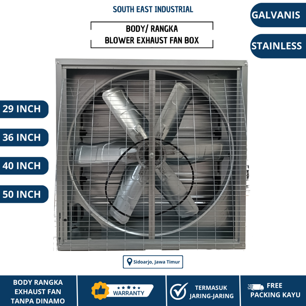 Jual (TANPA DINAMO) RANGKA BODY Exhaust Fan Box / Blower Kipas ...