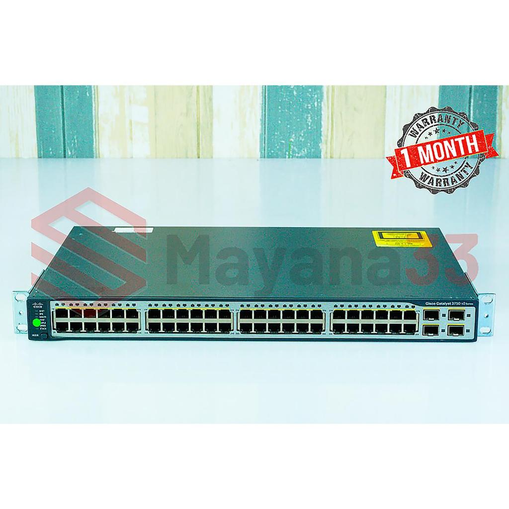 Jual Cisco Catalyst 3750 V2 Series 48 Port Plus 4 Port SFP | Shopee ...