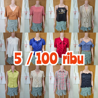 Jual Blouse atasan / Kemeja / Crop / Tunik / Auter / babydoll /Sabrina ...